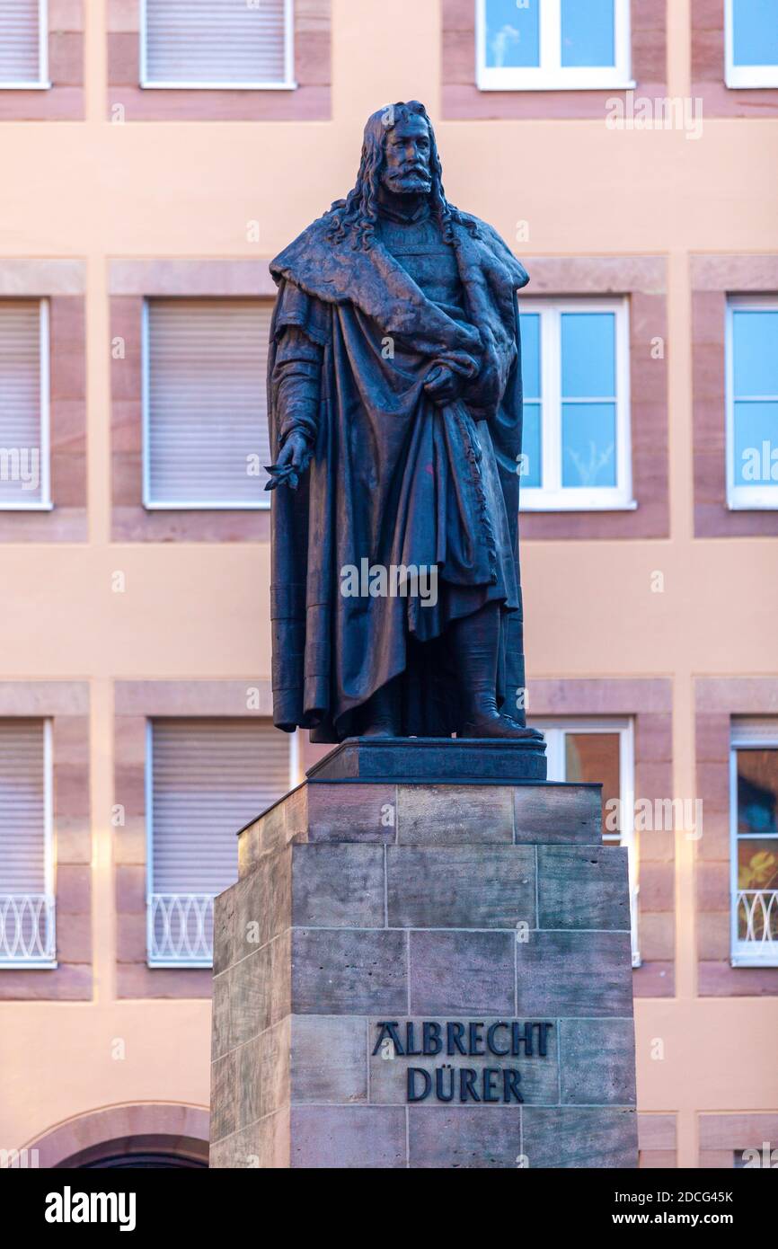 Statue of Albrecht Durer, Nuremberg, Bavaria, Germany, Europe Stock ...