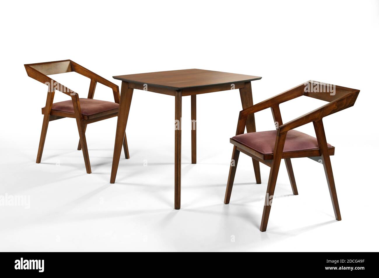 modern dining table isolated on white background Stock Photo - Alamy