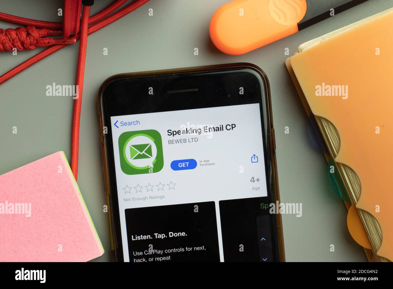 New York, United States - 7 November 2020: Speaking Email CP app store ...