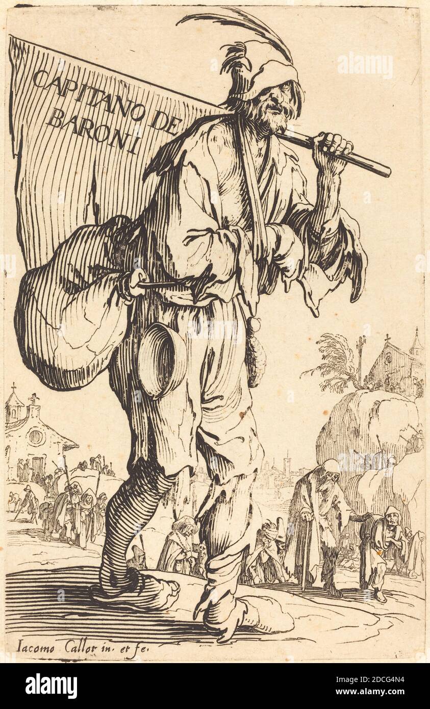 Jacques Callot, (artist), French, 1592 - 1635, Captain of the Barons ...