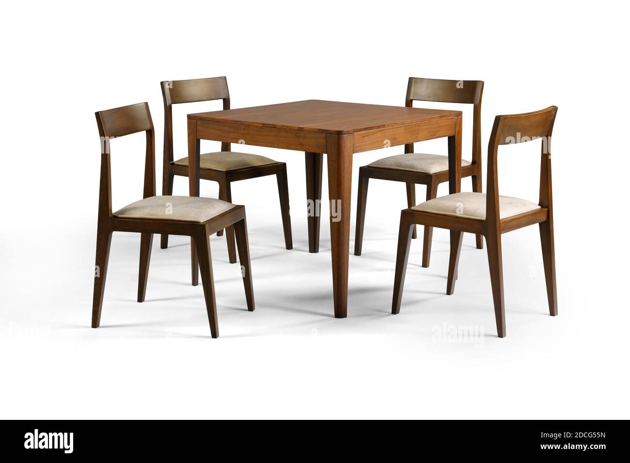 modern dining table isolated on white background Stock Photo - Alamy