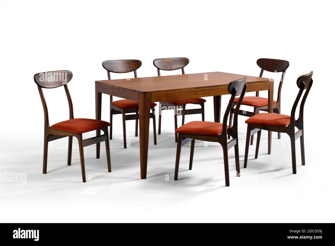 modern dining table isolated on white background Stock Photo - Alamy