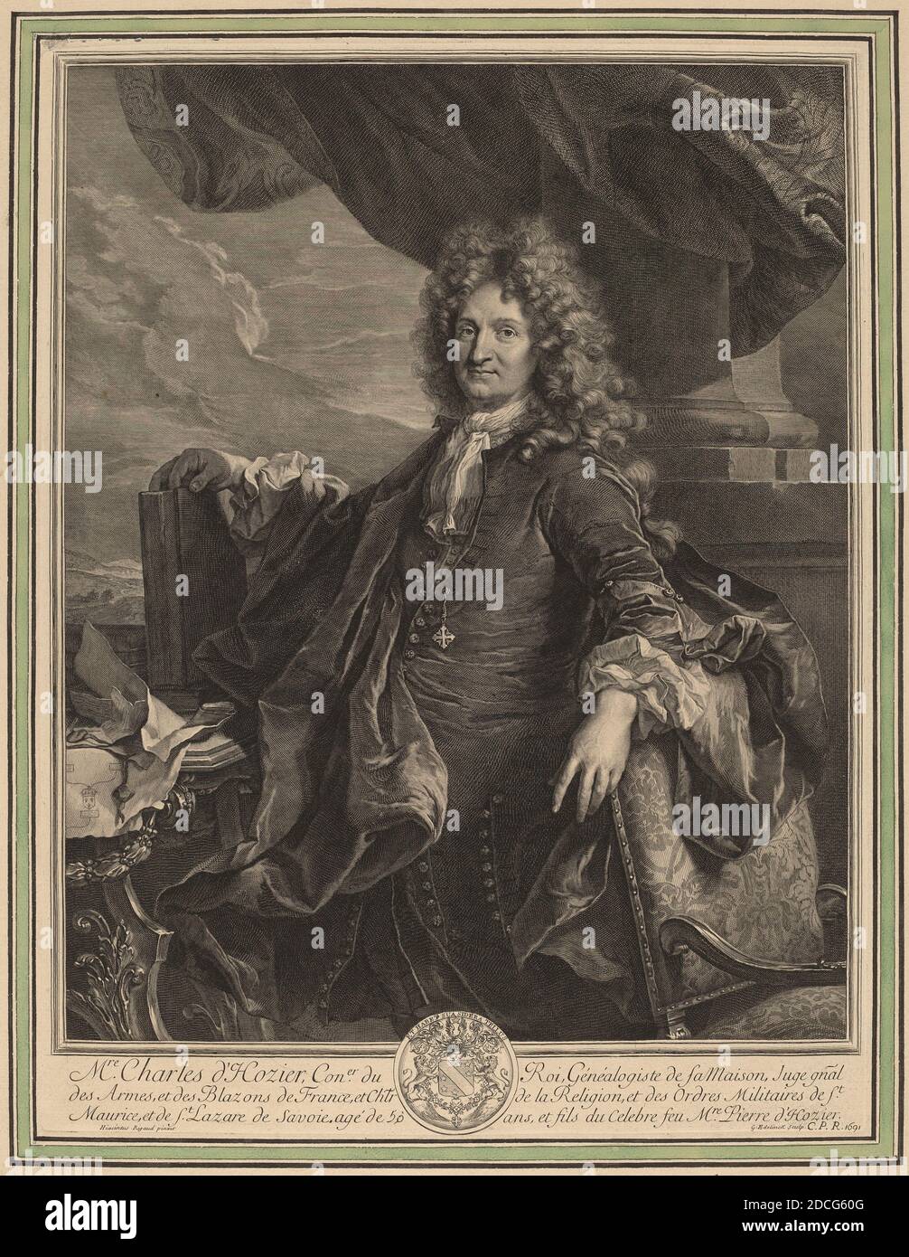 Gerard Edelinck, (artist), Flemish, 1640 - 1707, Hyacinthe Rigaud ...