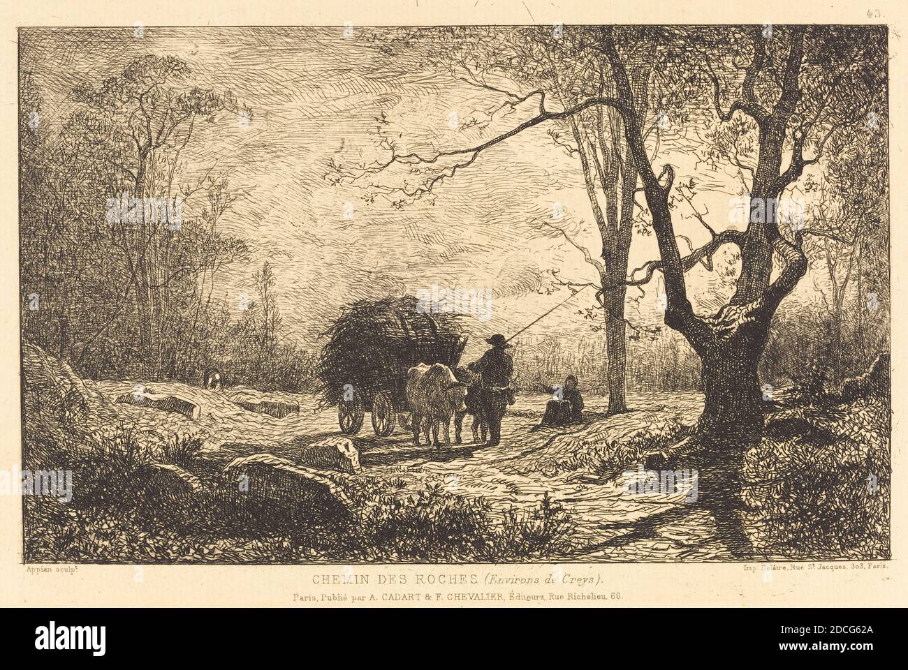 Adolphe Appian, (artist), French, 1818 - 1898, Chemin des Roches ...