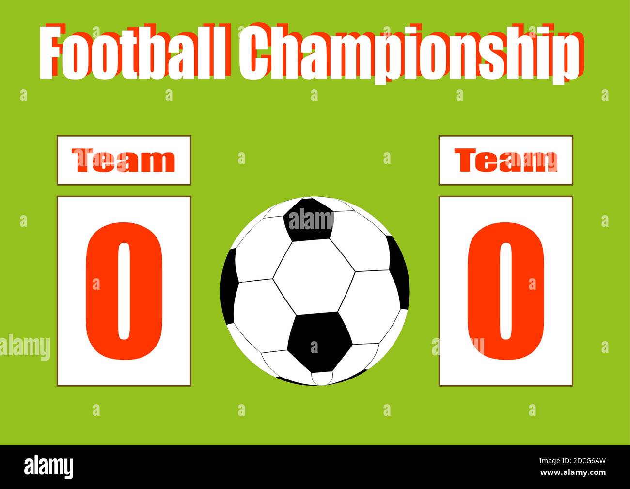 Retro football scoreboard showing the game score Stock Vector Image ...