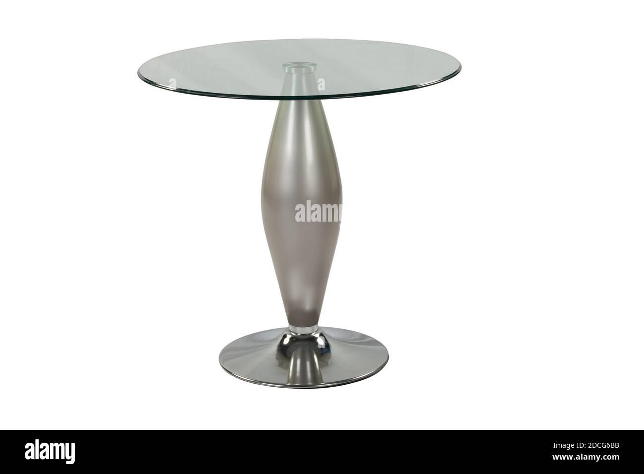 Single dining table on white background Stock Photo - Alamy