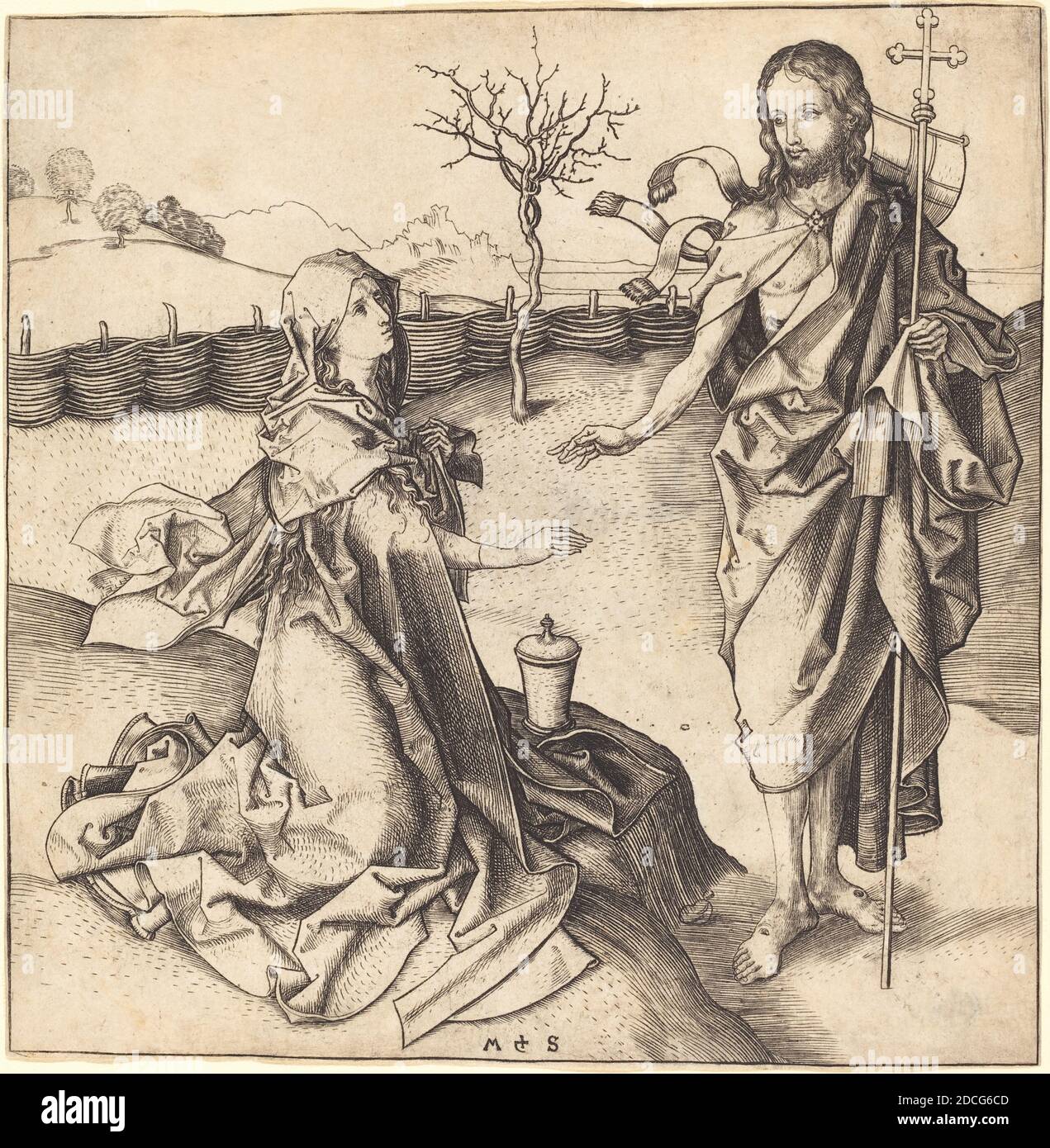 Martin Schongauer, (artist), German, c. 1450 - 1491, Christ Appearing ...
