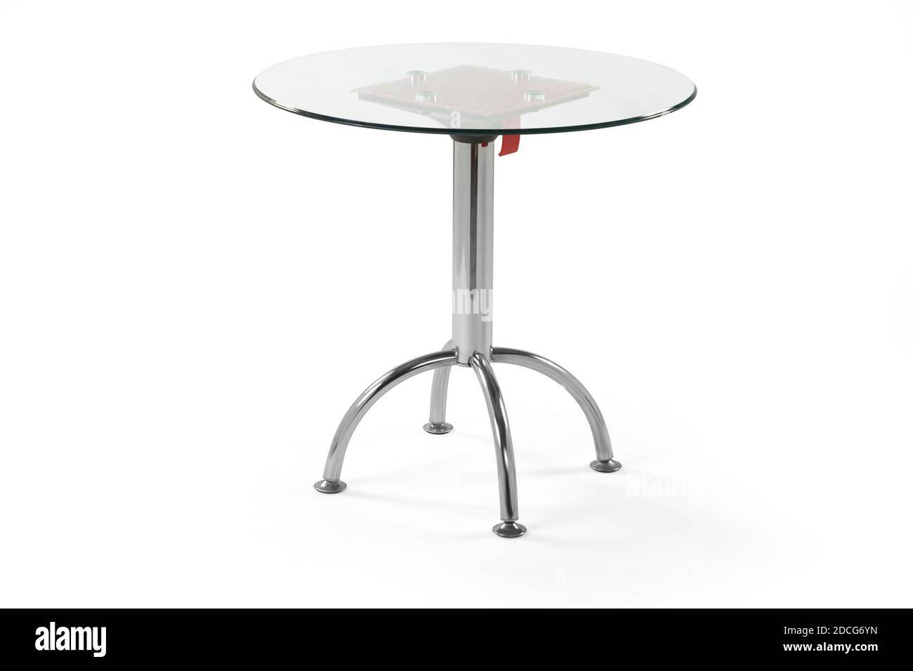 Single dining table on white background Stock Photo - Alamy