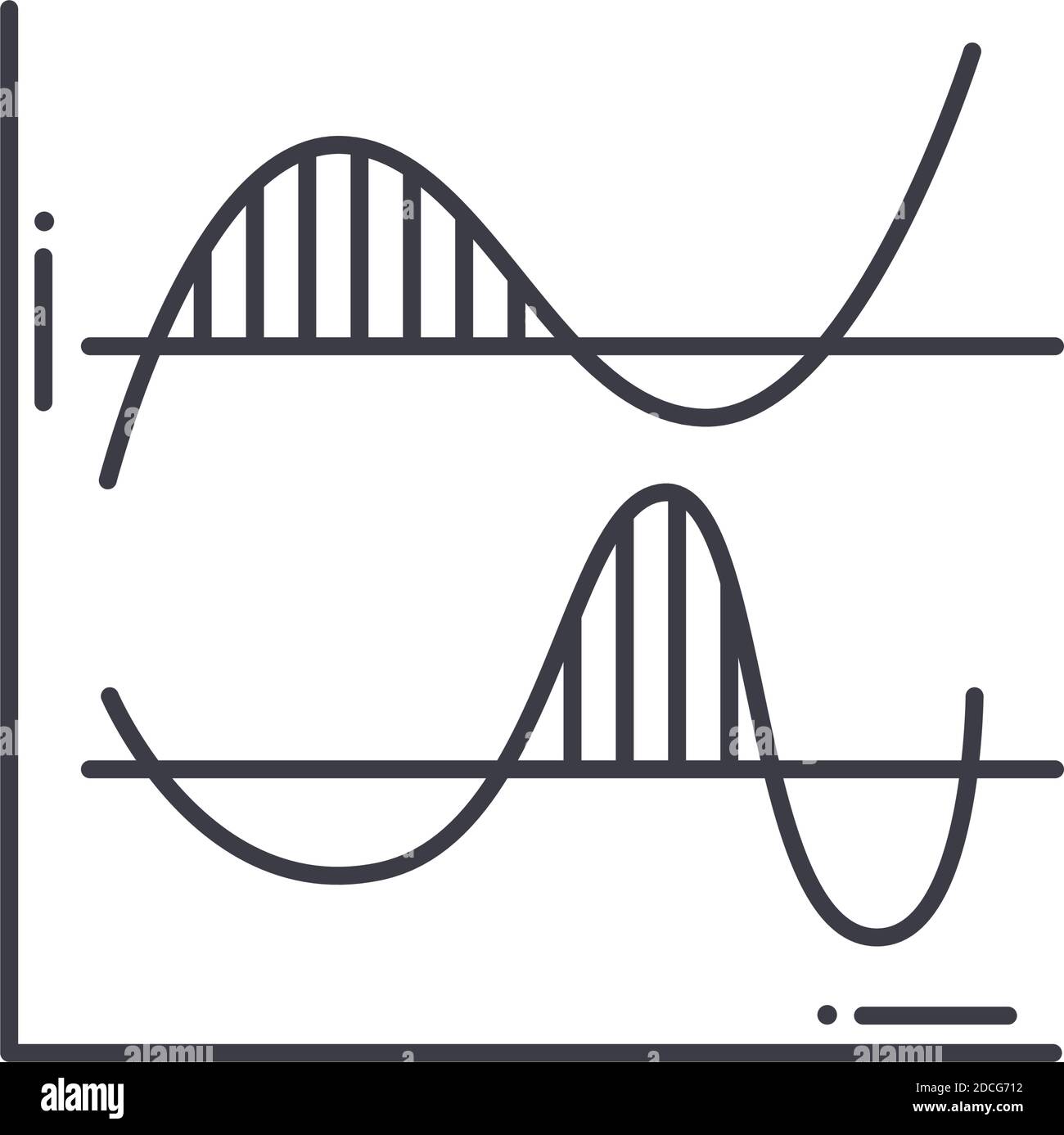 Divergence icon, linear isolated illustration, thin line vector, web ...