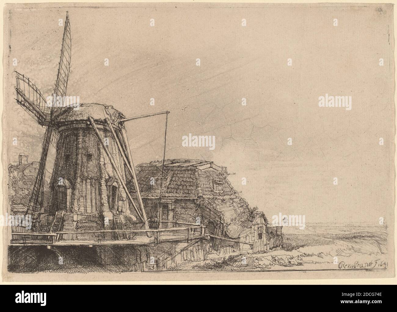 Rembrandt van Rijn, (artist), Dutch, 1606 - 1669, The Windmill, 1641 ...