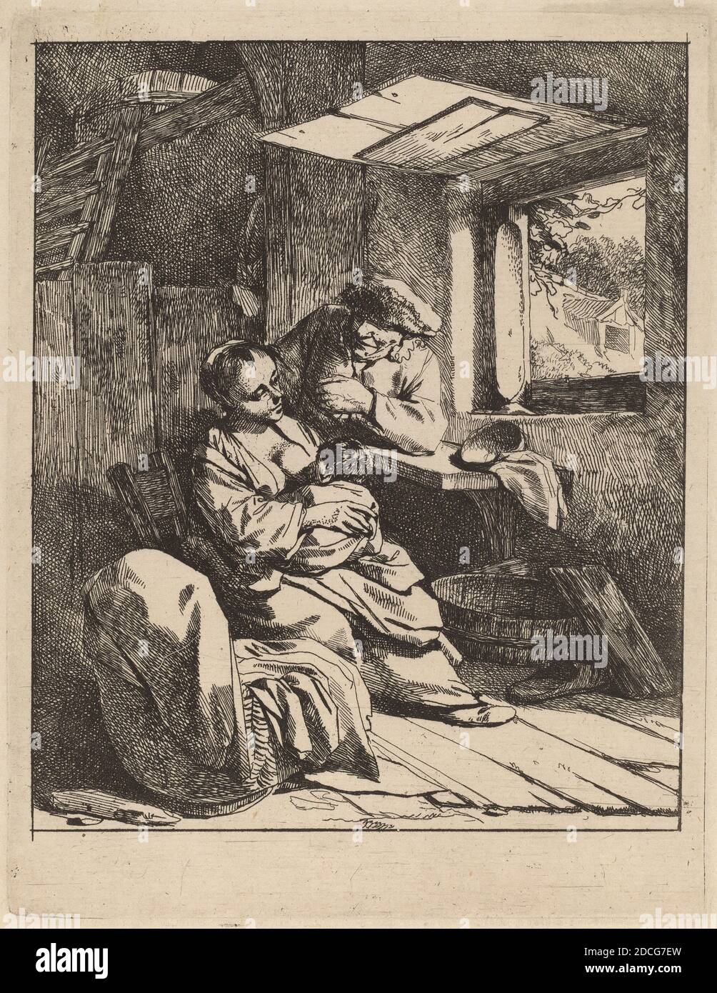 Cornelis Bega, (artist), Dutch, 1631/1632 - 1664, The Young Mother ...