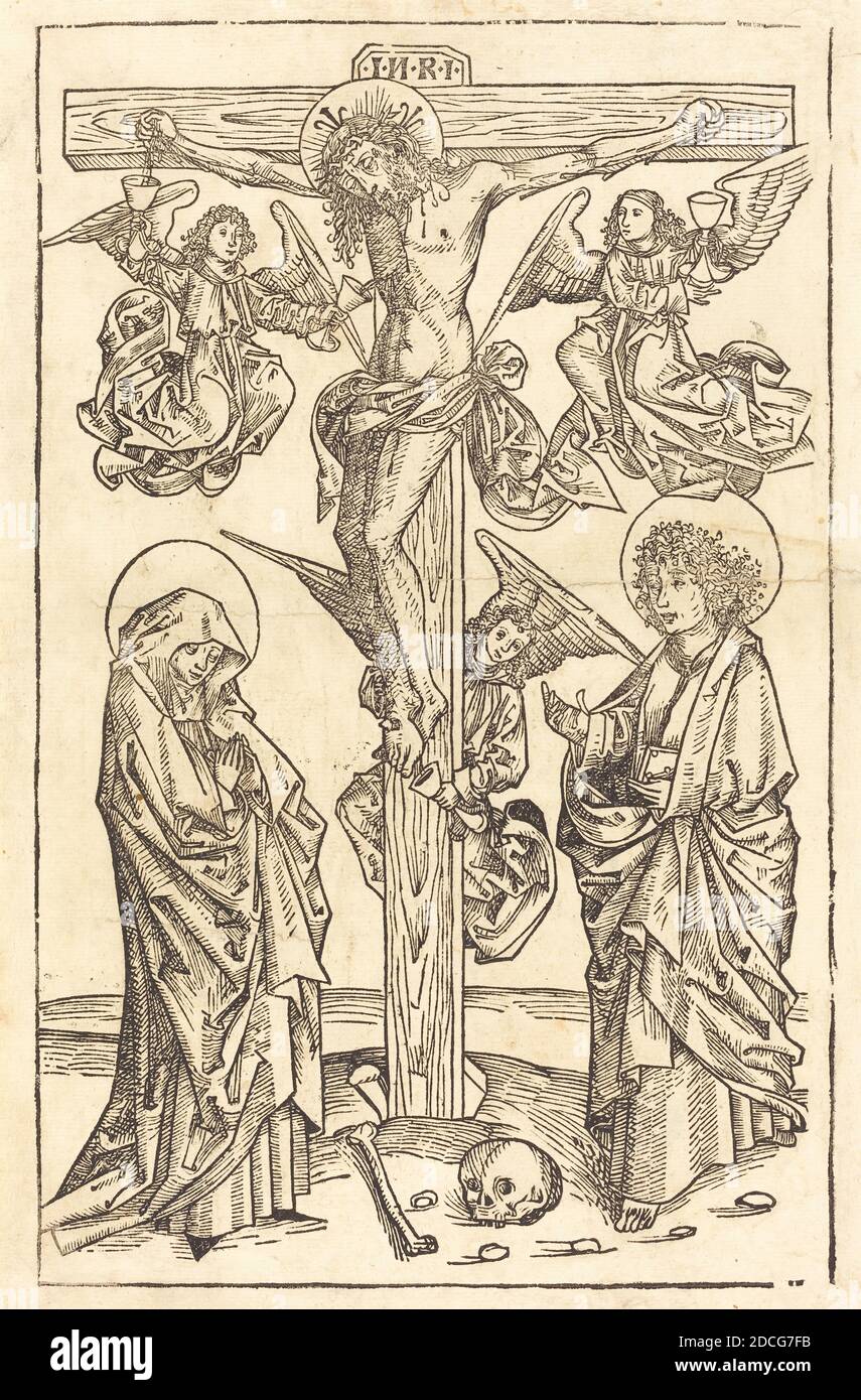 German 15th Century, (artist), Christ on the Cross with Angels, 1490/ ...