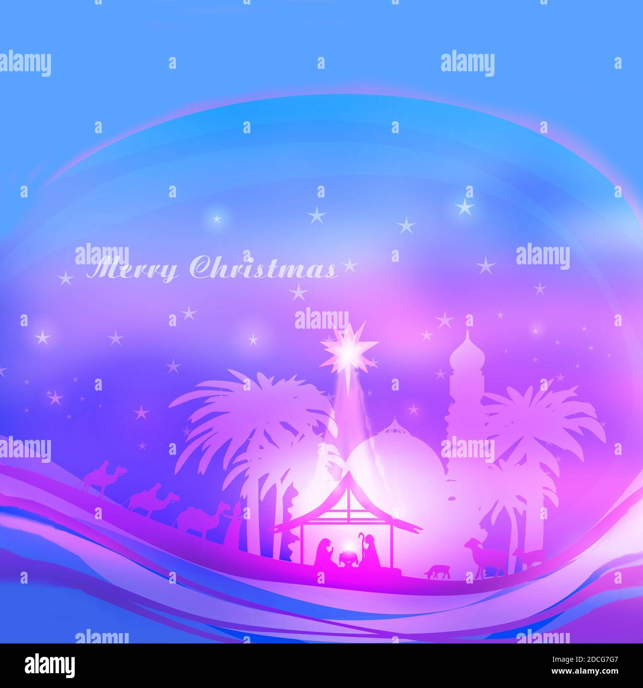 Biblical scene - birth of Jesus in Bethlehem Stock Photo - Alamy