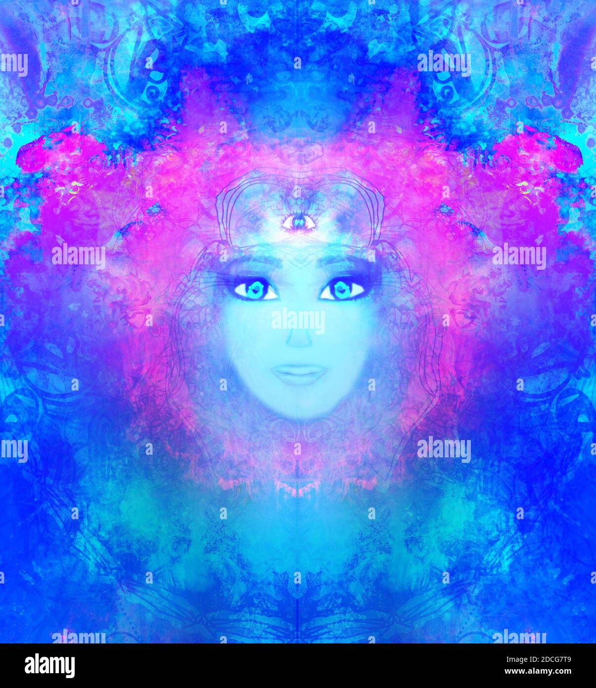 Woman with third eye, psychic supernatural senses Stock Photo - Alamy