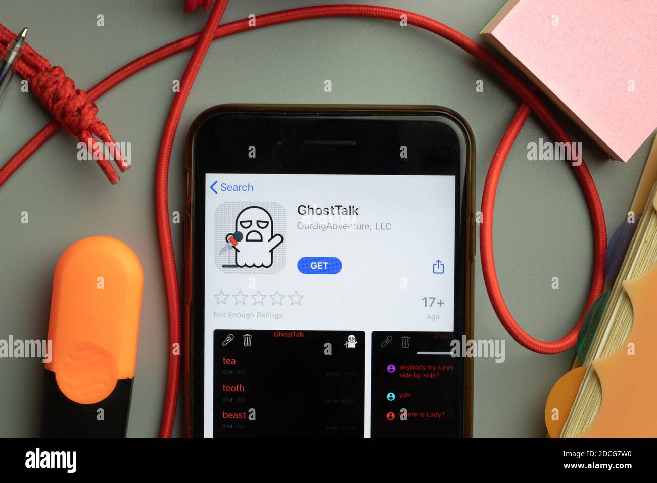New York, United States - 7 November 2020: GhostTalk app store logo on ...