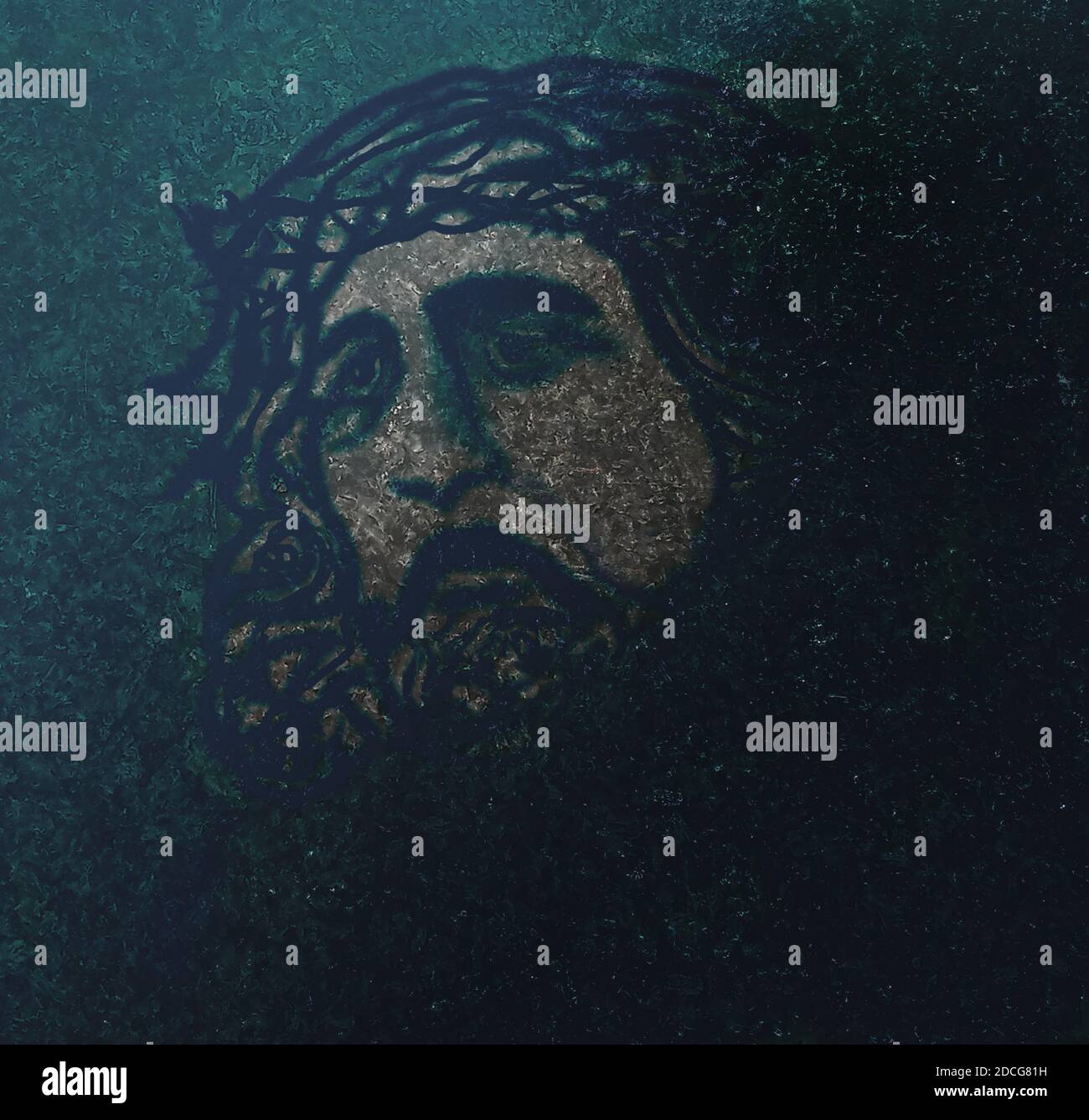 Portrait of Jesus, grunge illustration Stock Photo - Alamy