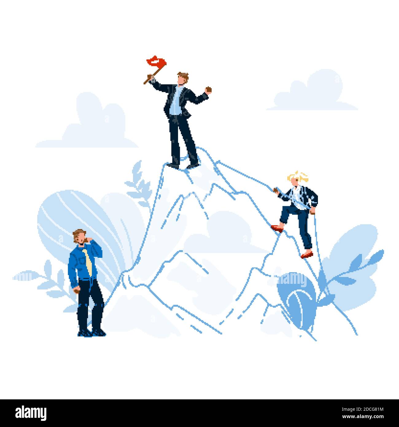 Career Growth From Clerk To Leader Chief Vector Stock Vector Image ...