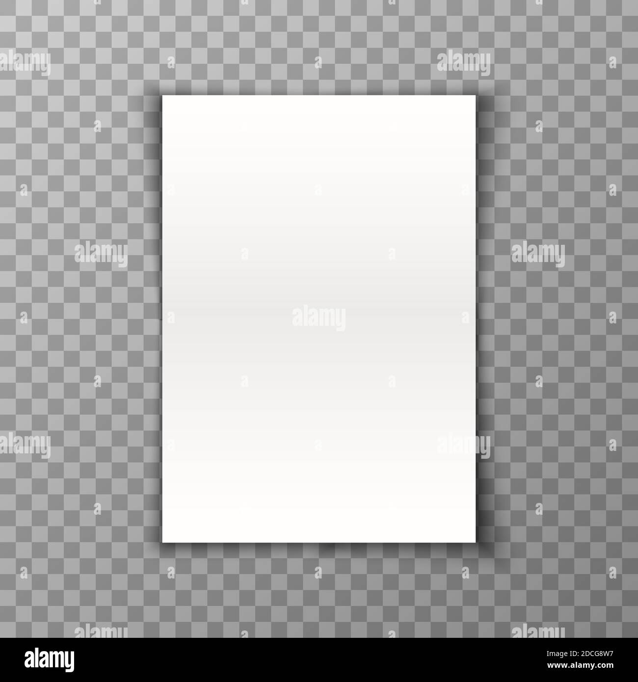 vector realistic blank space paper sheet on transparent background ...