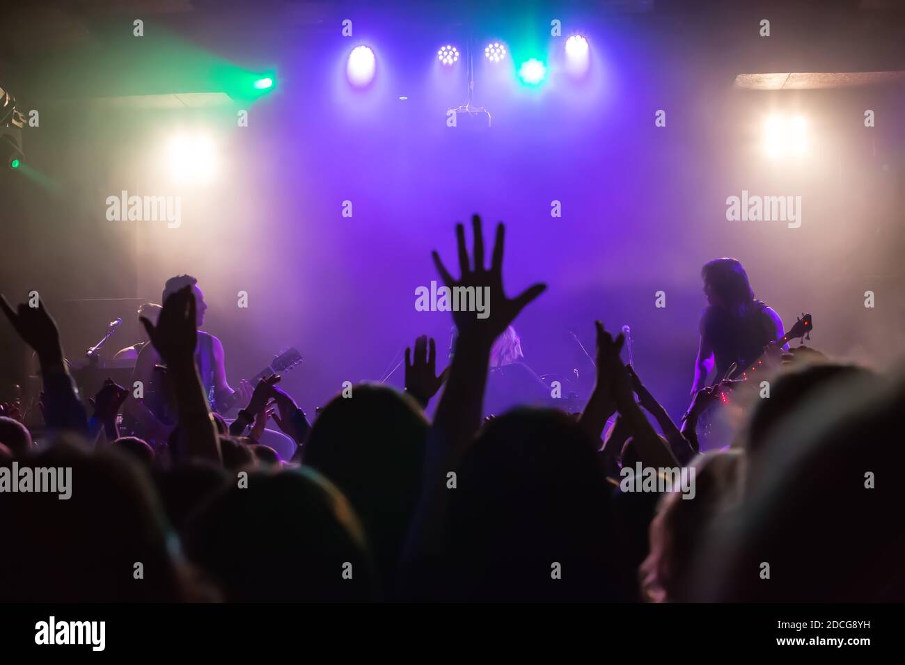 dancing audience at concert at nightclub Stock Photo - Alamy