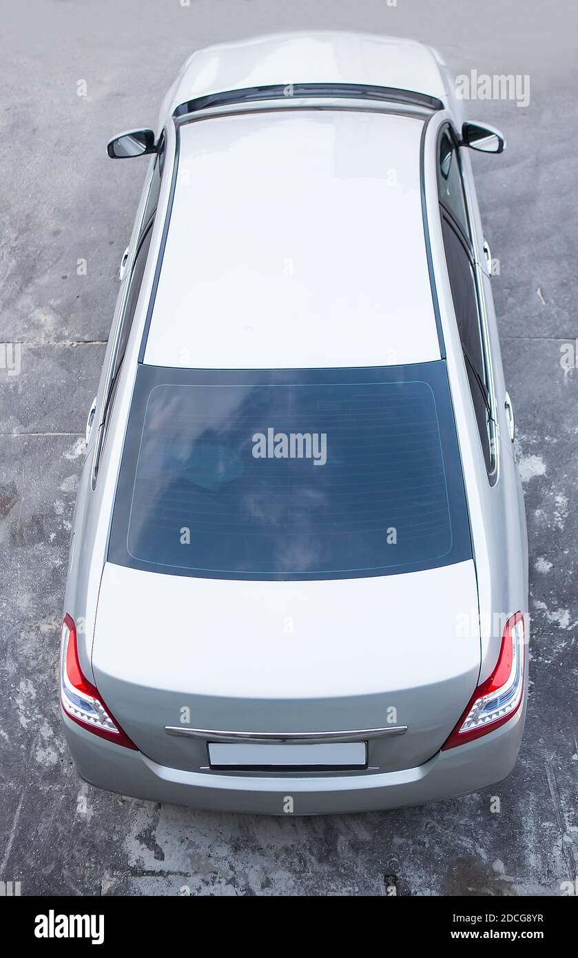 Car top view hi-res stock photography and images - Alamy