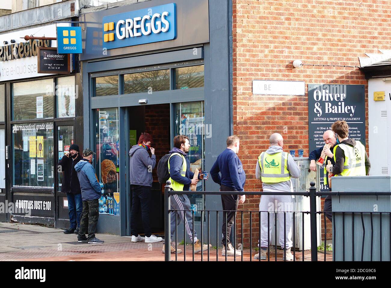 Greggs queues hi-res stock photography and images - Alamy