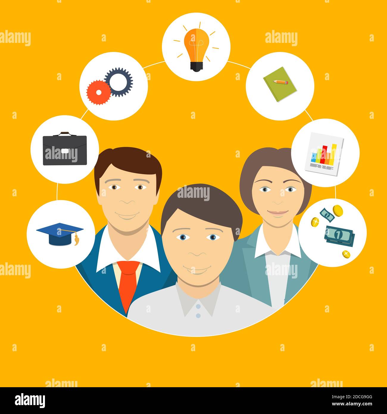 Helping an Individual Person, Student, Business Concept. Illustration ...