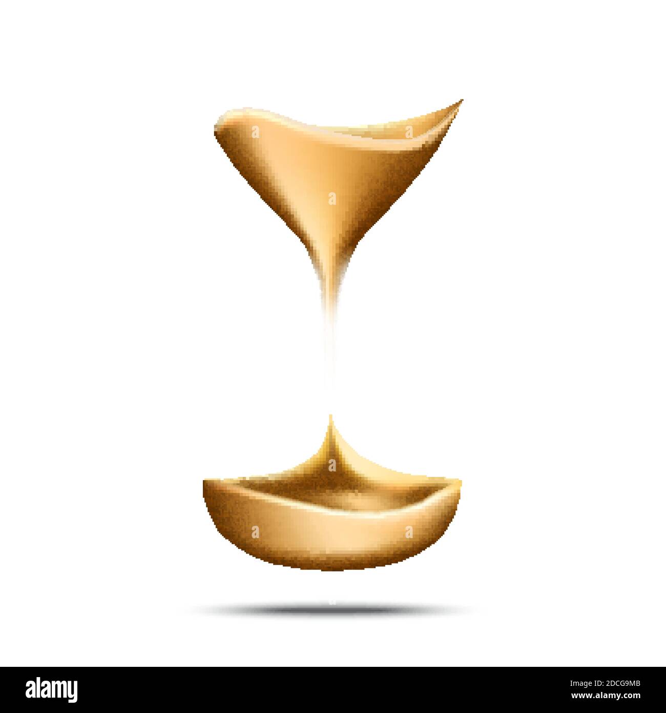 Hourglass Falling Sand Measuring Time Tool Vector Stock Vector Image ...