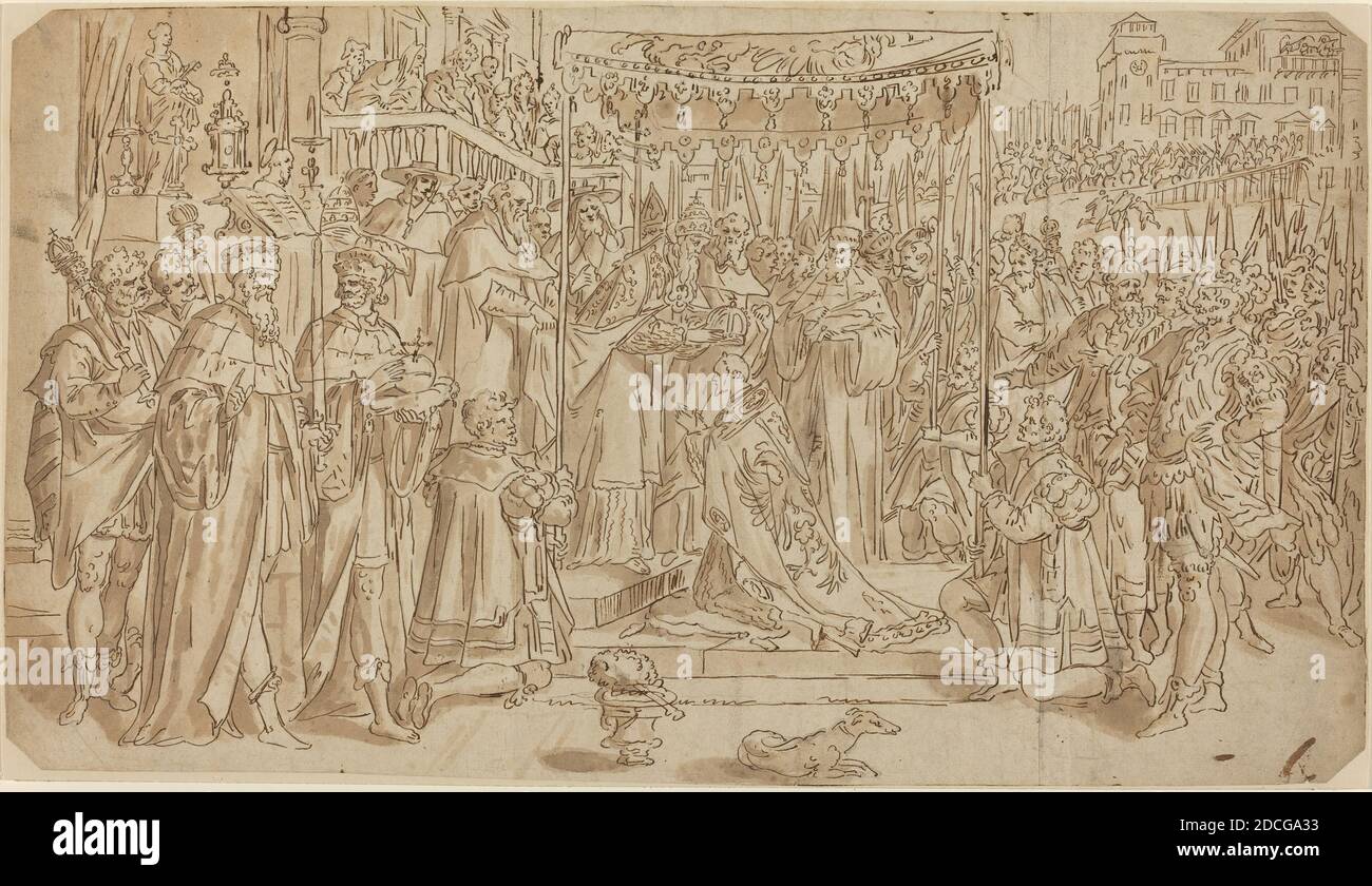 Anonymous Artist, (artist), Maarten de Vos, (artist after), Flemish, 1532 - 1603, Coronation of ...