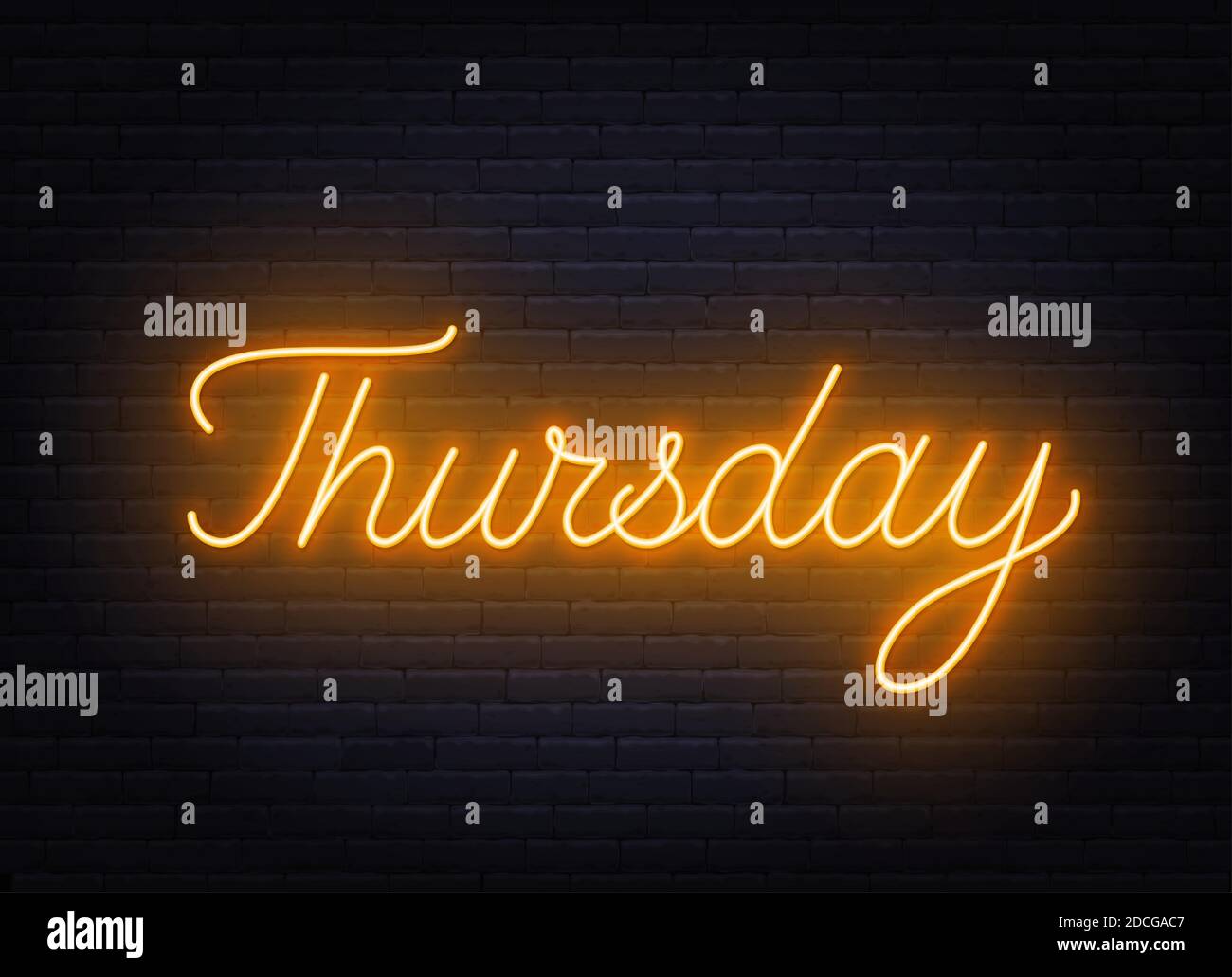 Thursday neon sign on Stock Vector Images - Alamy