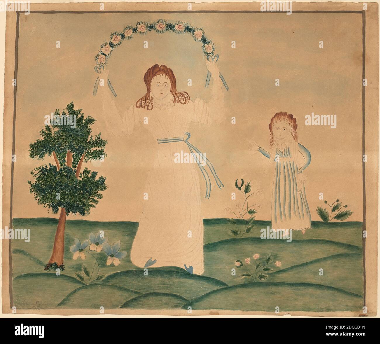 Jane Palmer, (artist), American, active c. 1780, Dancing Children, 1782 ...