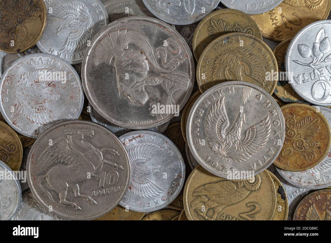 Greek coins from Regime of the Colonels (Greek junta) era from 1973 to ...