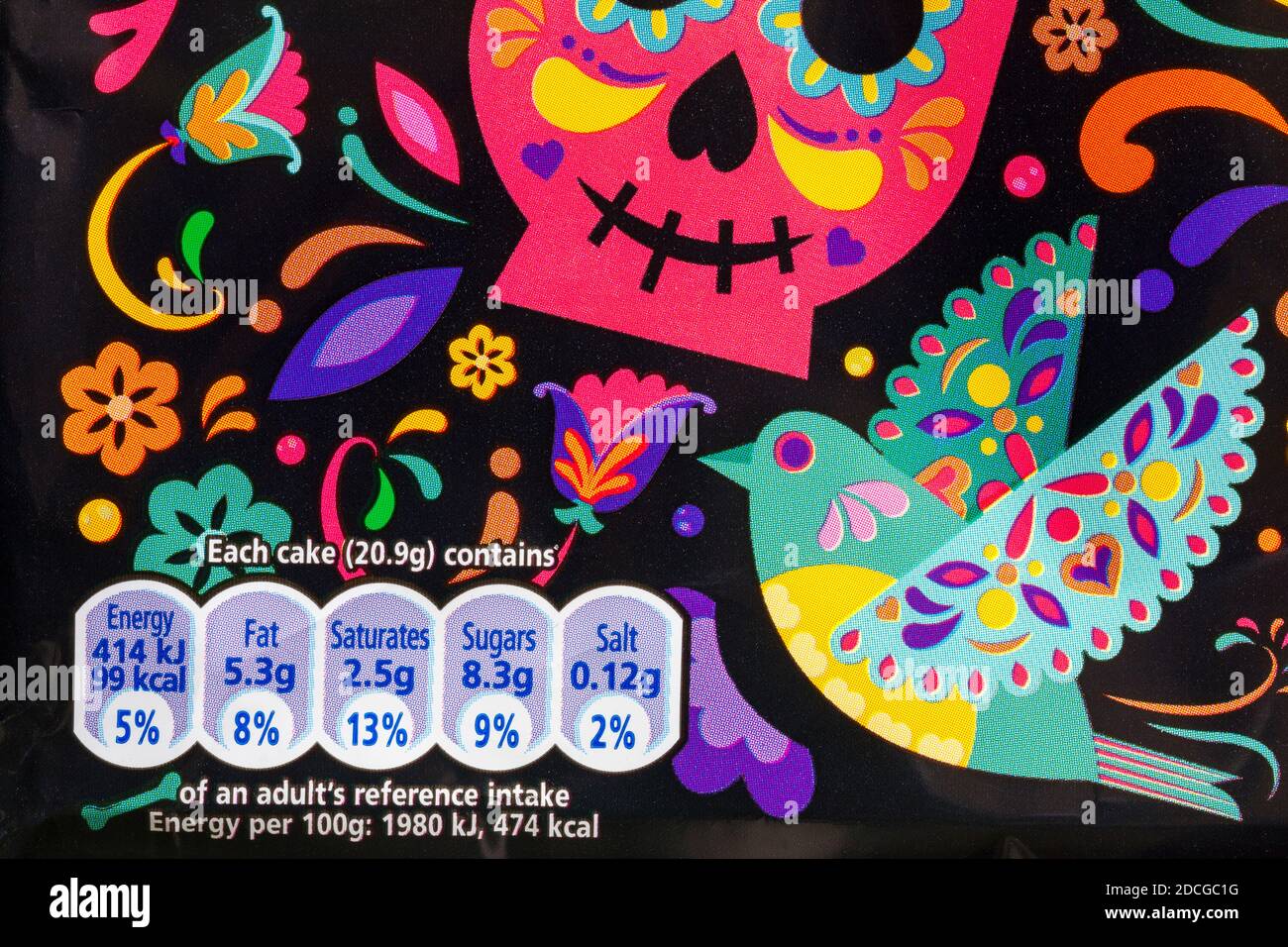 reference intake nutritional information label on pack of McVities ...