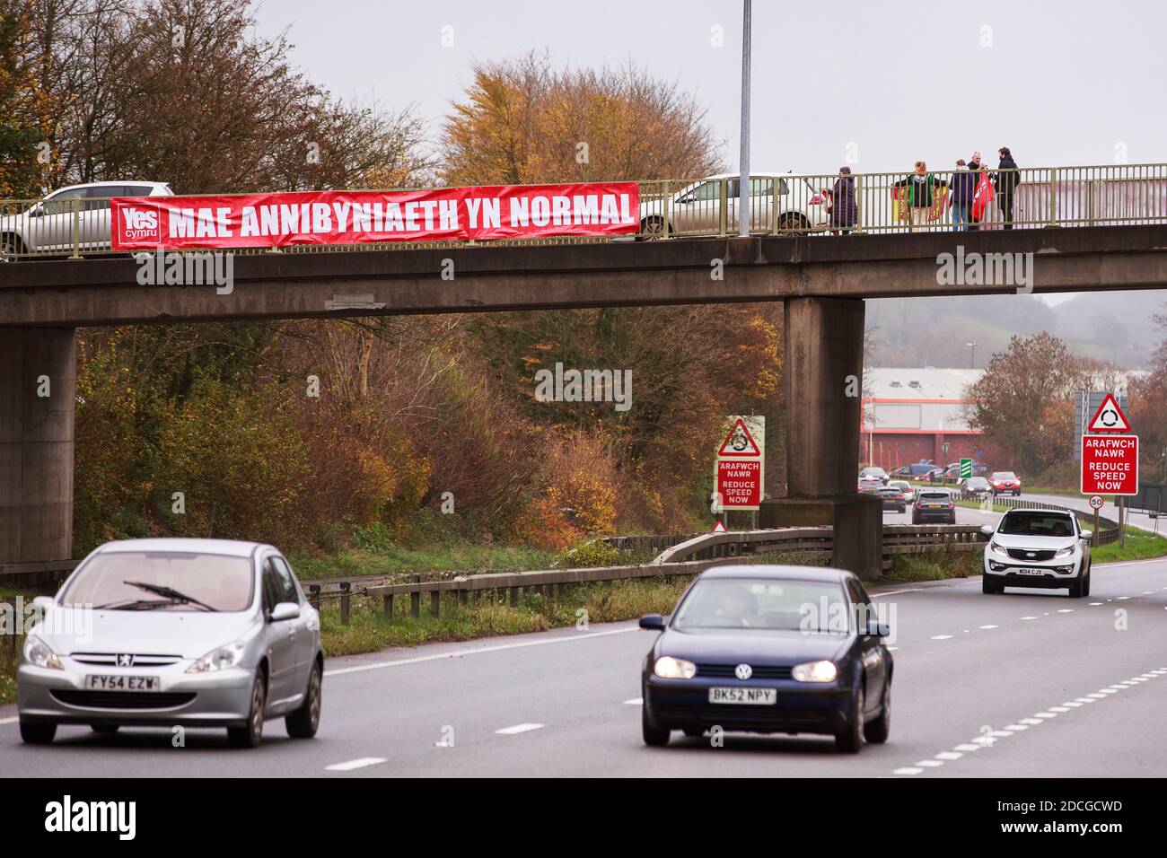 Carmarthen, Carmarthenshire, Wales, UK. 21 November, 2020. Members of ...