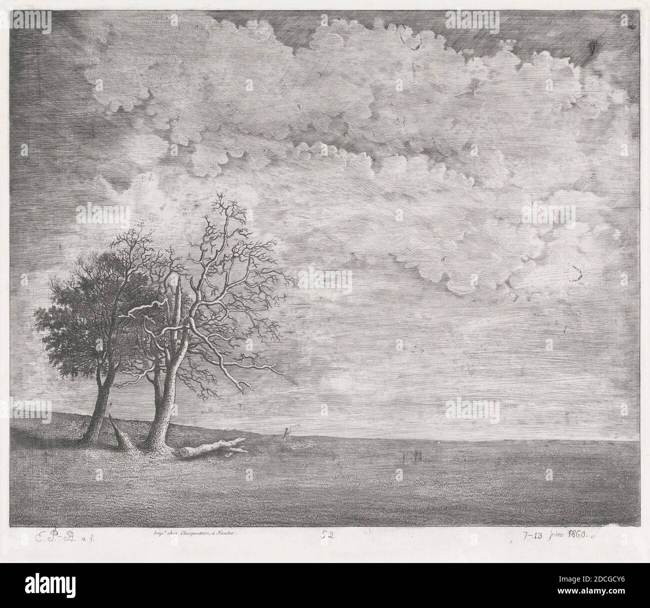 Emmanuel Phélippes-Beaulieu, (artist), French, born 1829, A Heath, 1860 ...
