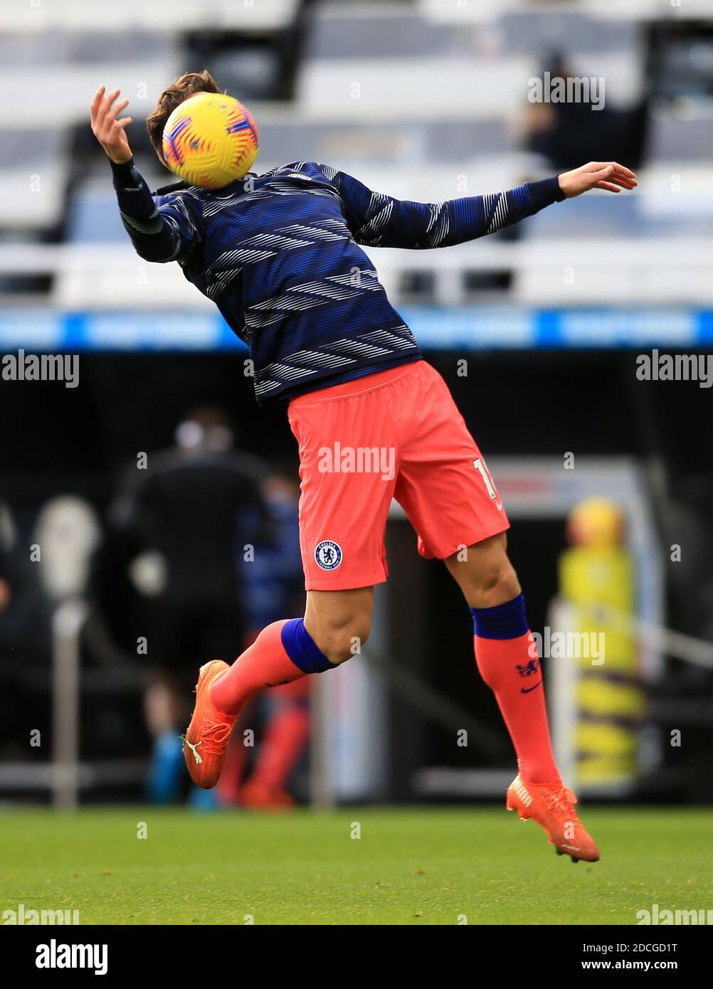 Chelsea's Olivier Giroud warming up before the Premier League match at ...