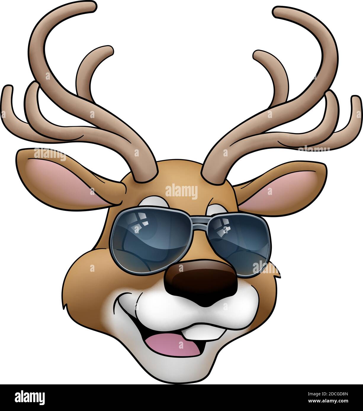 Christmas Cartoon Reindeer Character Stock Vector Image & Art - Alamy