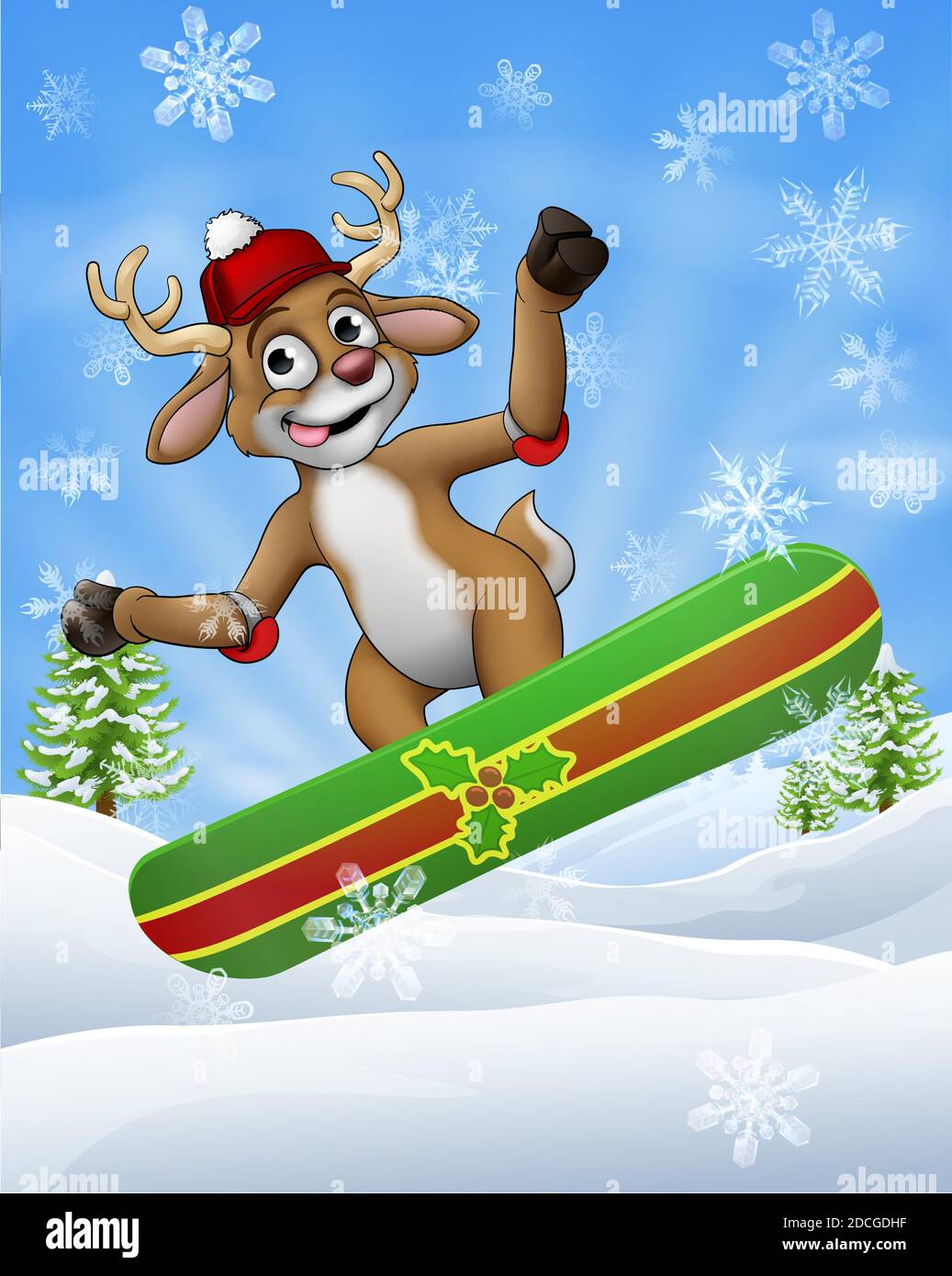 Reindeer snow Stock Vector Images - Alamy