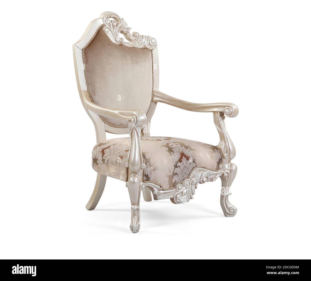 Classic single sofa isolated on white background. corner view Stock ...