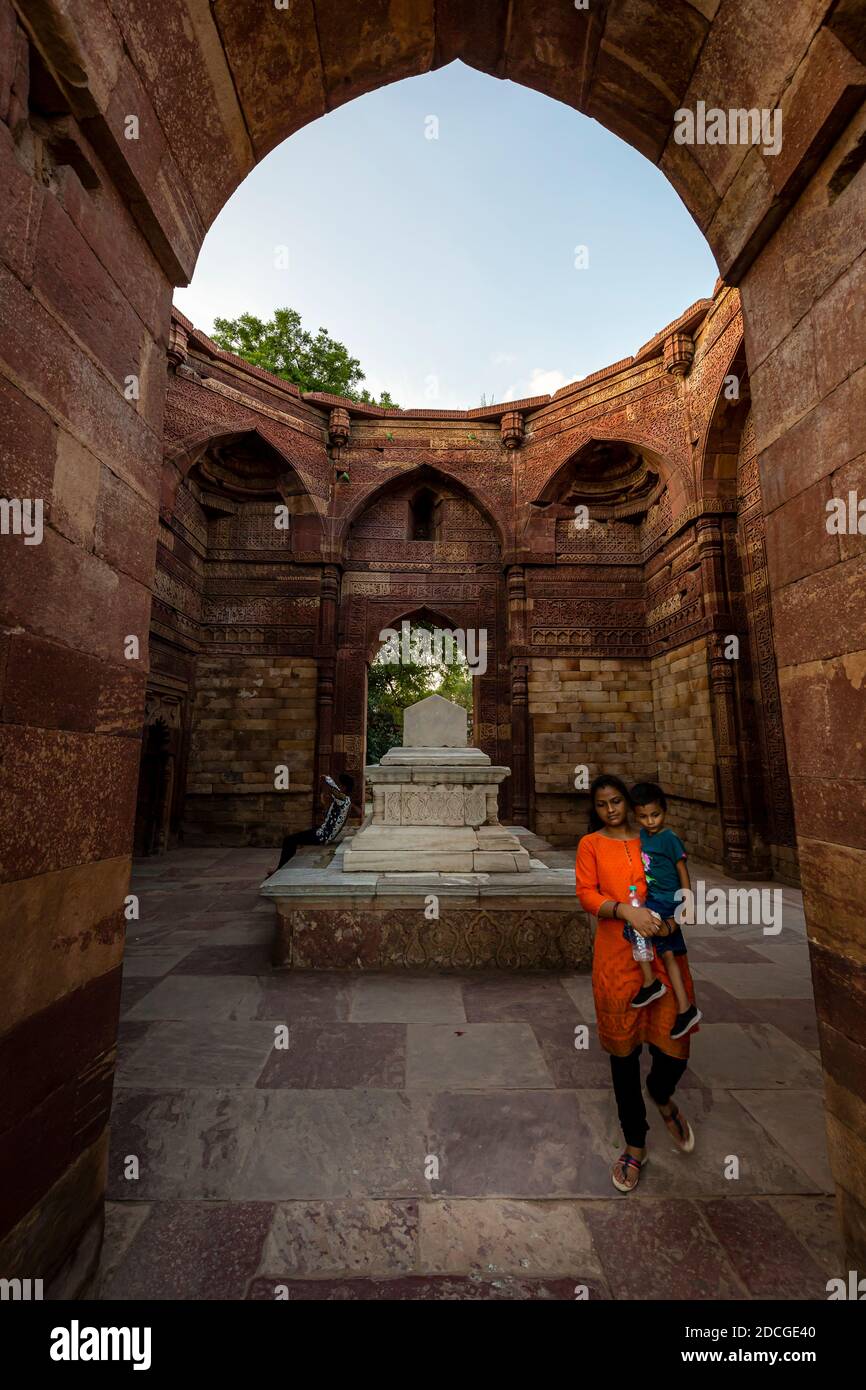 Qutub minar inside hi-res stock photography and images - Alamy