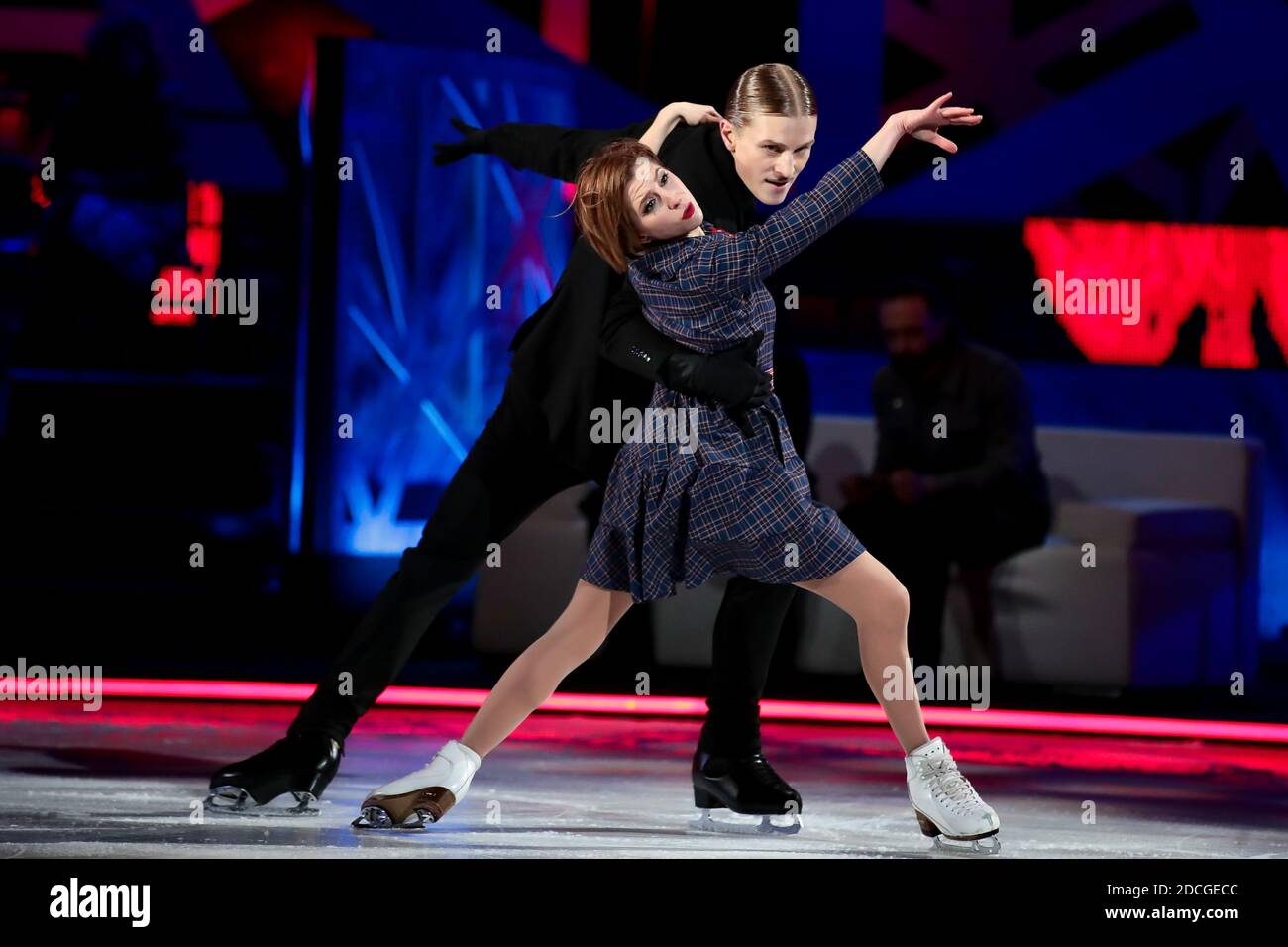 November 21, 2020. Moscow, Russia, TV show 'Ice Age' for First chanel ...