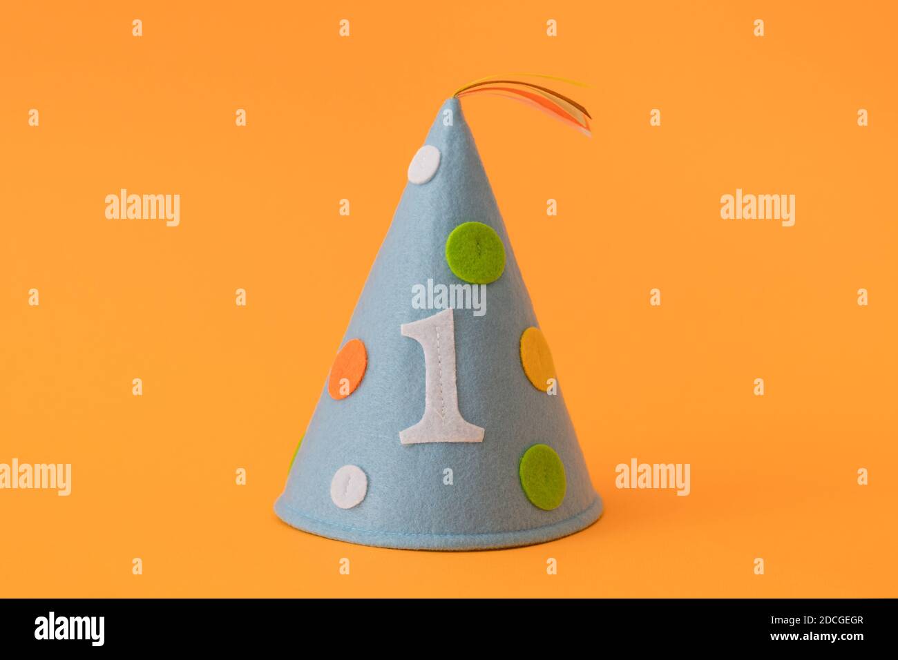 Party cap with number one, first birthday concept Stock Photo - Alamy