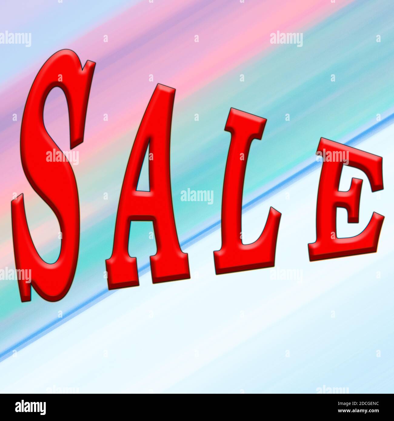Red letters Sale sign on colourful background with copy space Stock ...