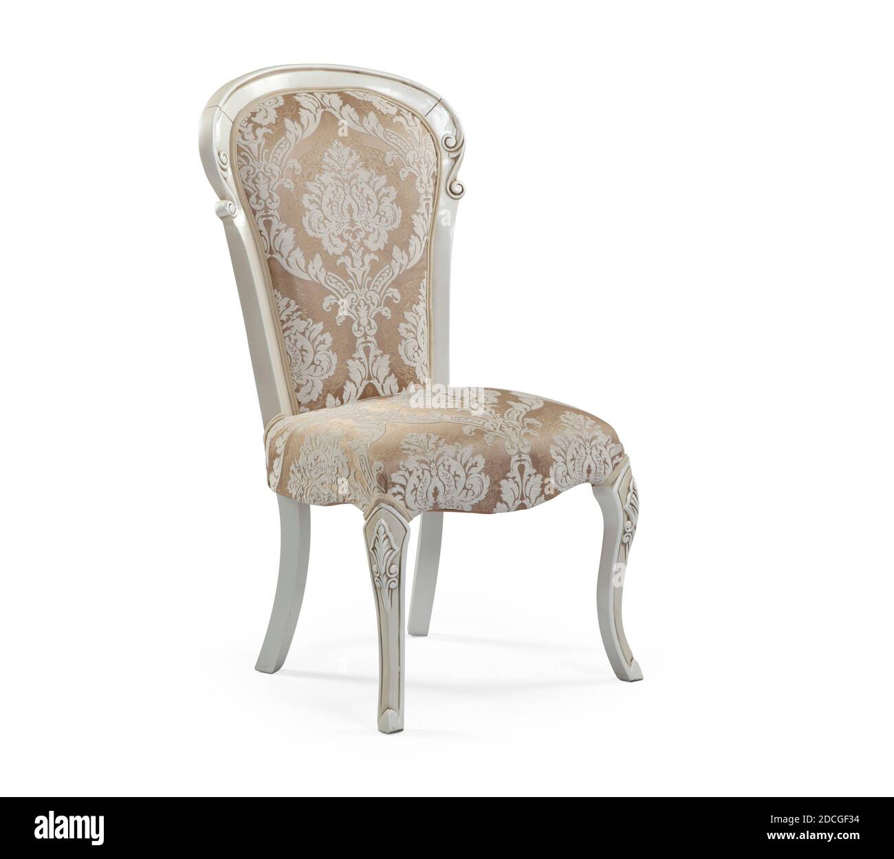 Classic single sofa isolated on white background. corner view Stock ...