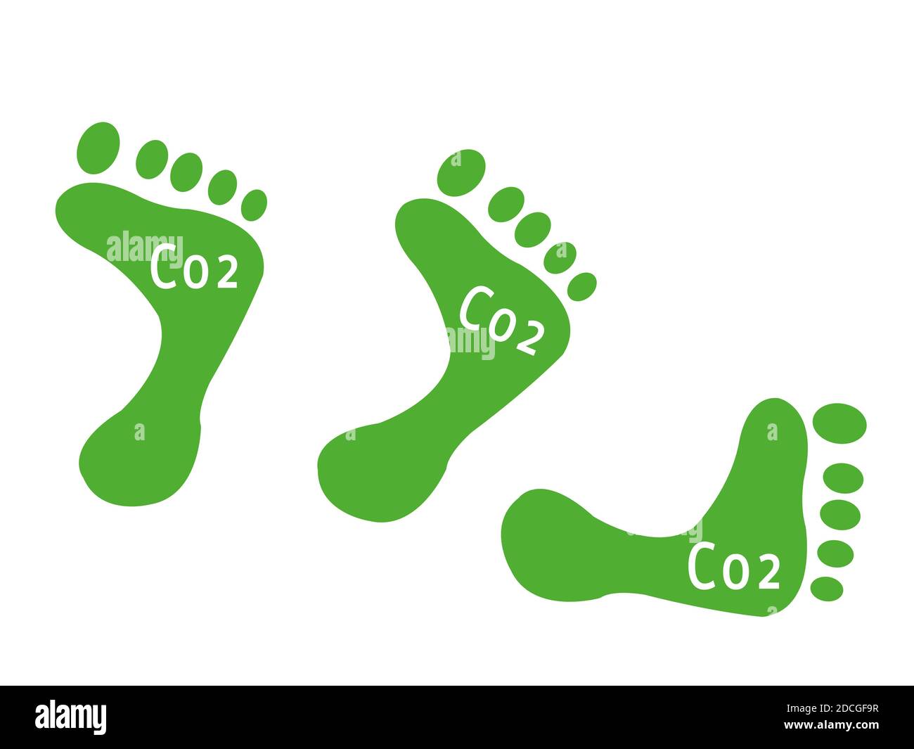 ecological footprint vector isolated on white background Stock Photo ...
