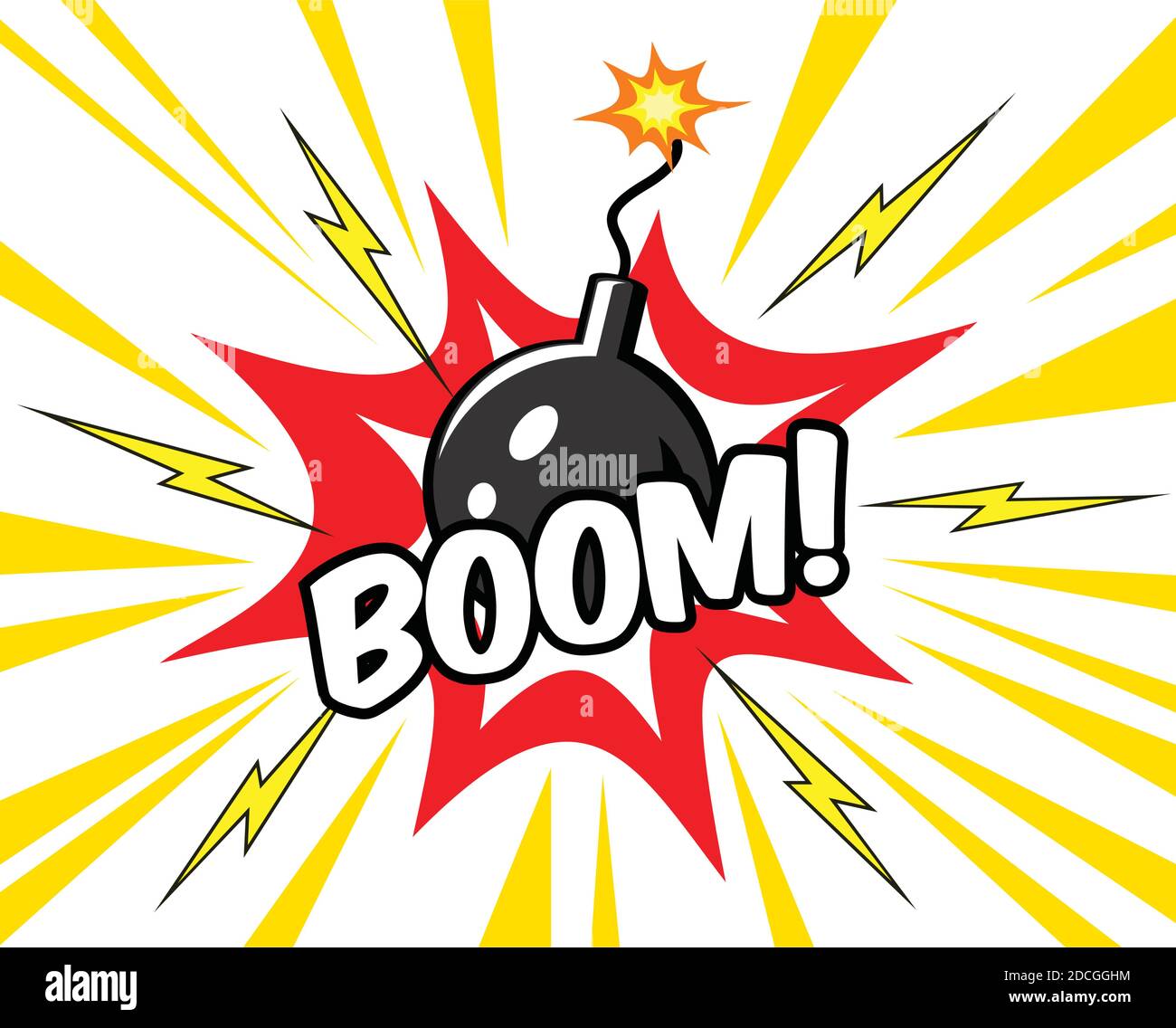 Comic balloons on white background and Boom. Vector Illustration Stock ...