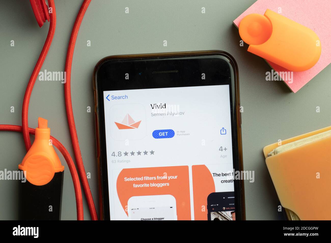 New York, United States - 7 November 2020: Phone screen close-up with ...