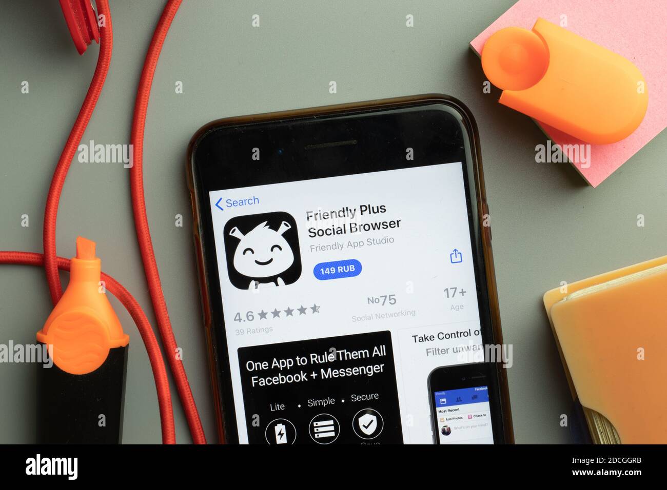 New York, United States - 7 November 2020: Phone screen close-up with ...