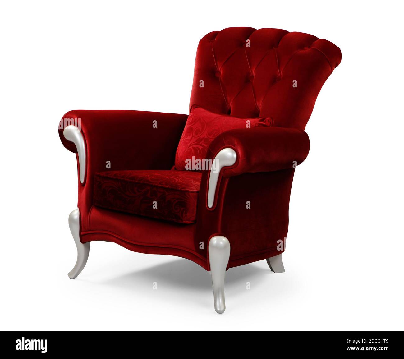 Classic single sofa isolated on white background. corner view Stock ...