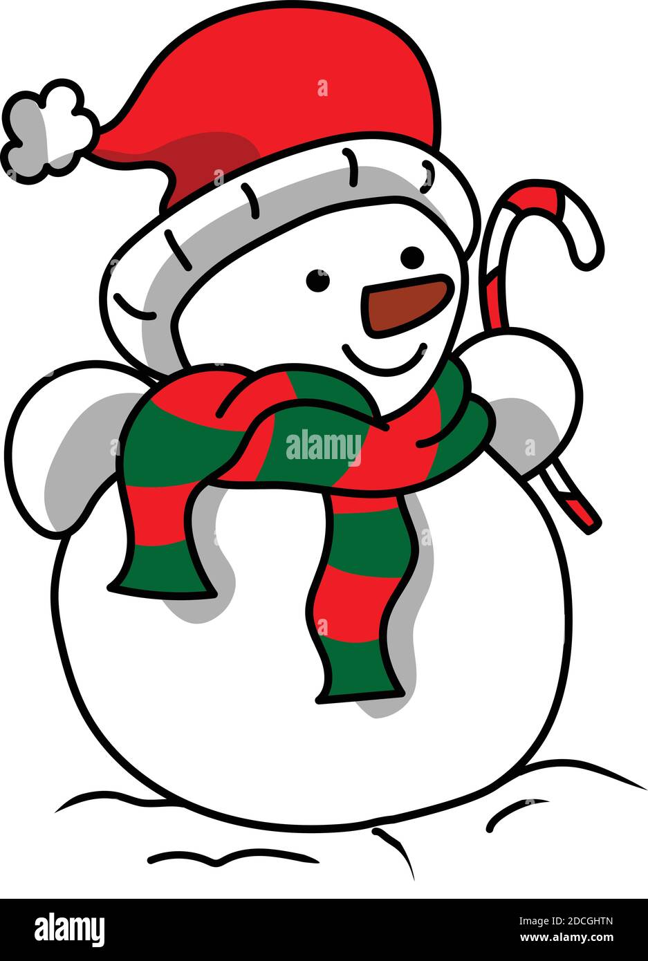 Winter Snow Man vector illustration Stock Vector Image & Art - Alamy