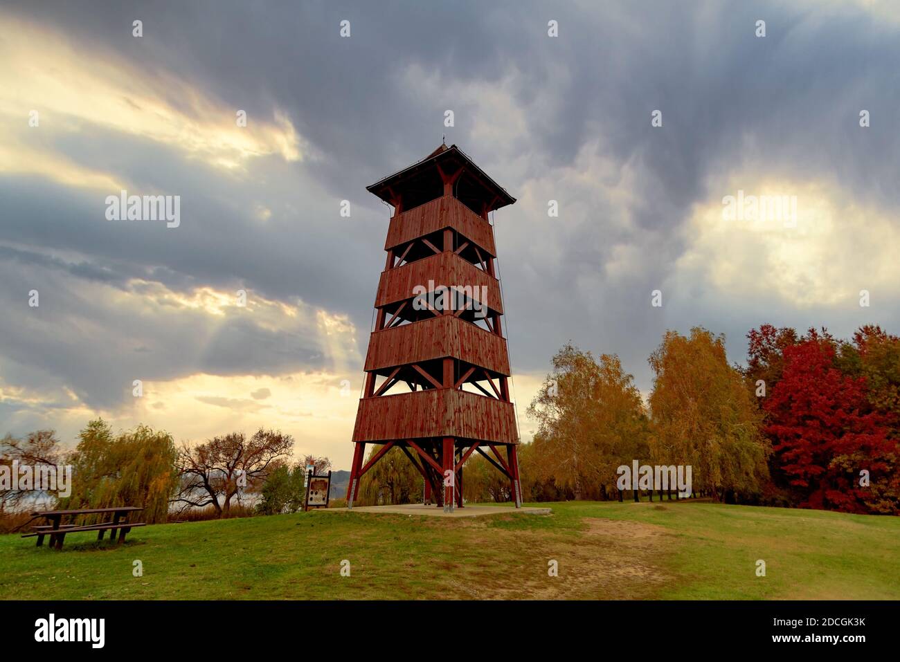 Kanyavar island Little balaton area in Hungary. Famous natural reeved ...